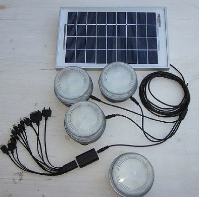Kit Eclairage Solaire 4 Lampes Solt 320 Lumens - Kit eclairage solaire ...